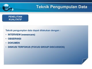 Teknik pengumpulan data penelitian eksperimen | PPTX
