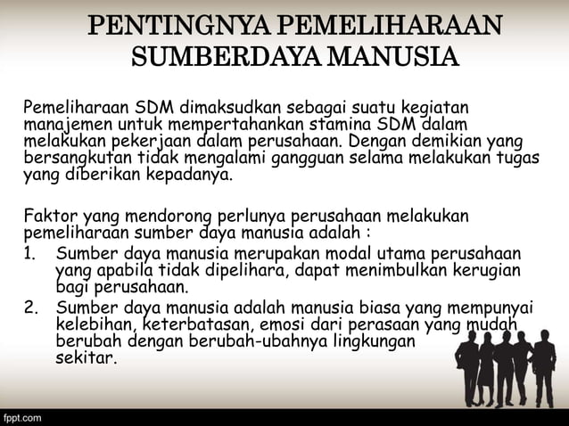 Presentasi Pemeliharaan SDM | PPTX