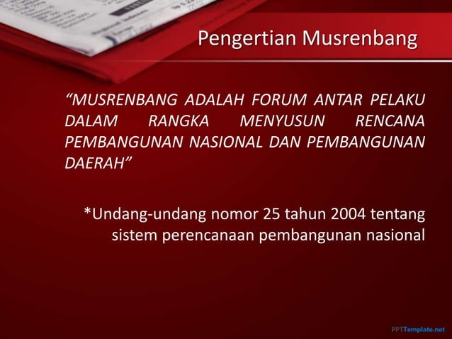 Presentasi musrenbang | PPTX