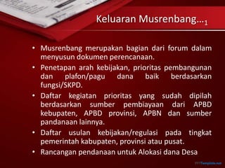 Presentasi musrenbang | PPTX