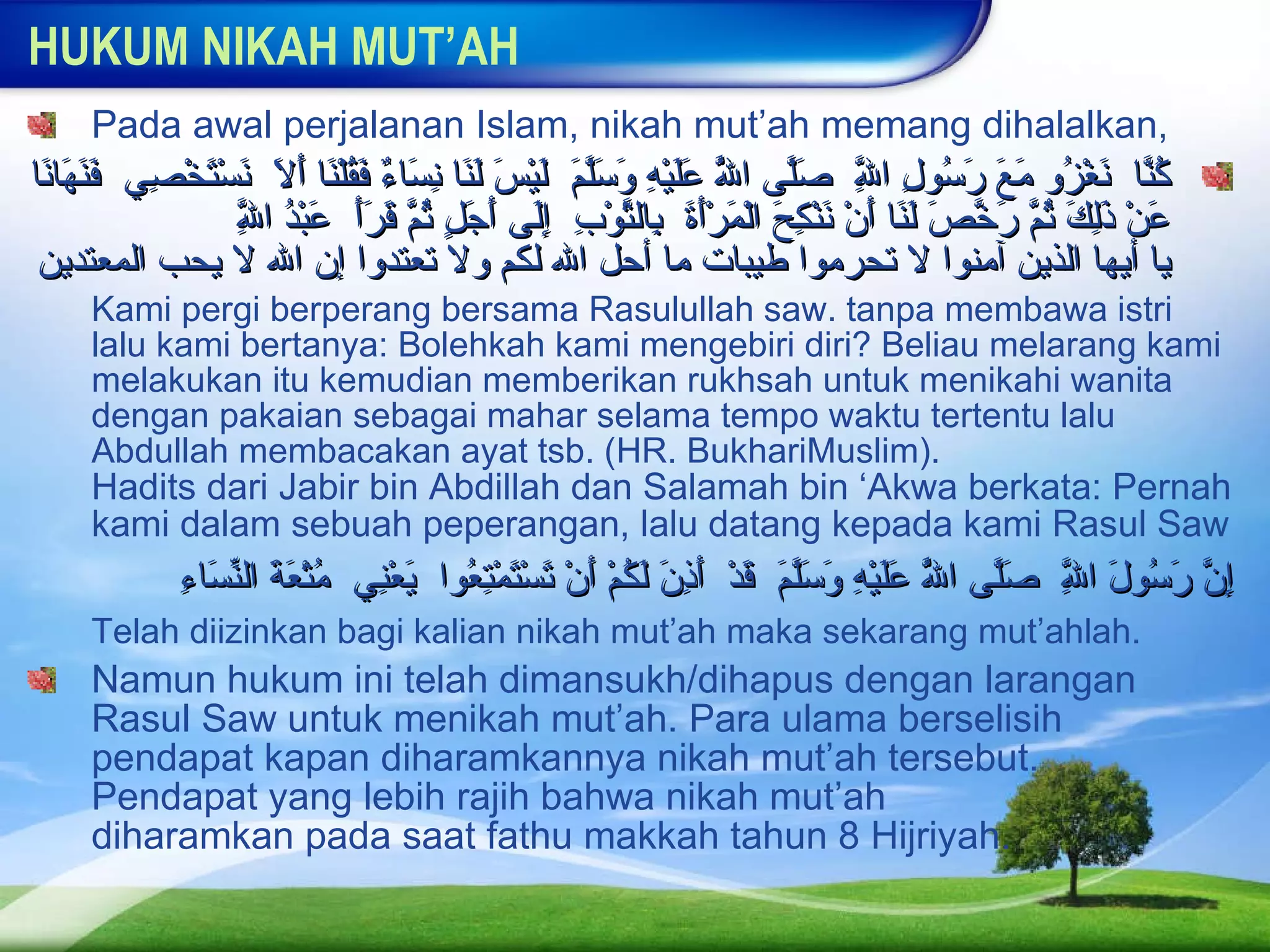 Presentasi Nikah Siri Dan Mutah | PPS