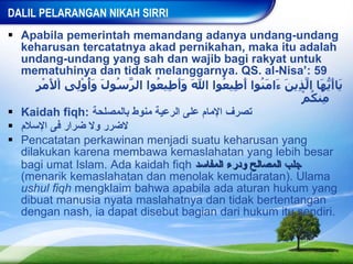 Presentasi Nikah Siri Dan Mutah | PPS