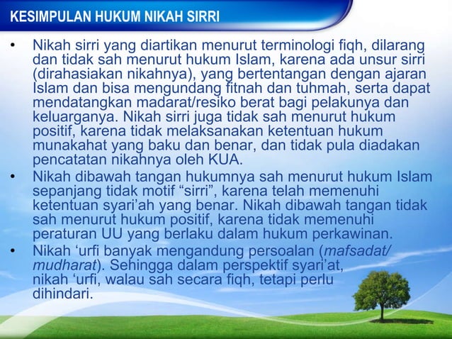 Presentasi Nikah Siri Dan Mutah | PPS