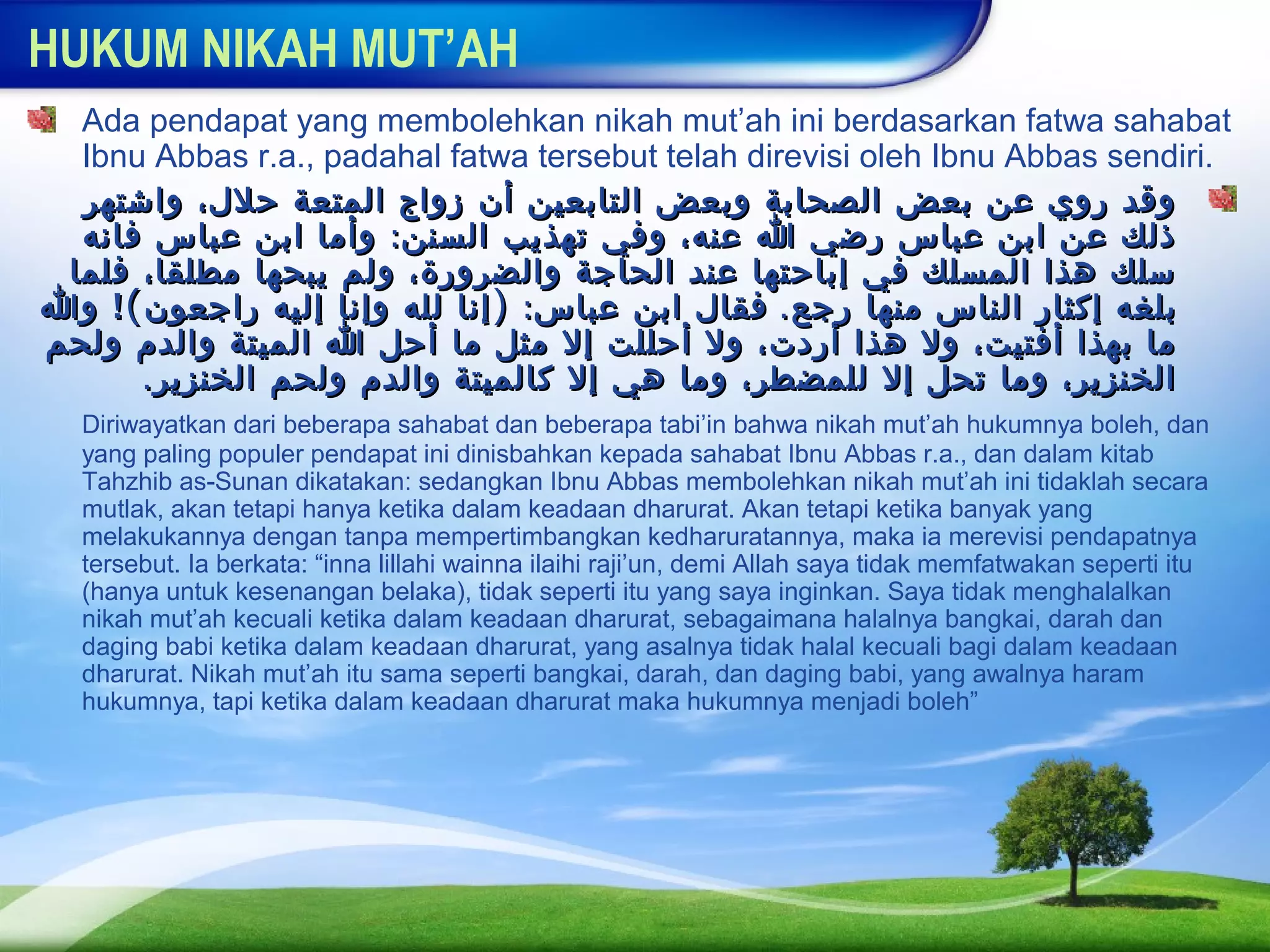 Pernikahan Siri dan Mut'ah | PPT