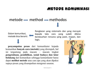 Presentasi no 6 9_metode dan media komunikasi | PPTX