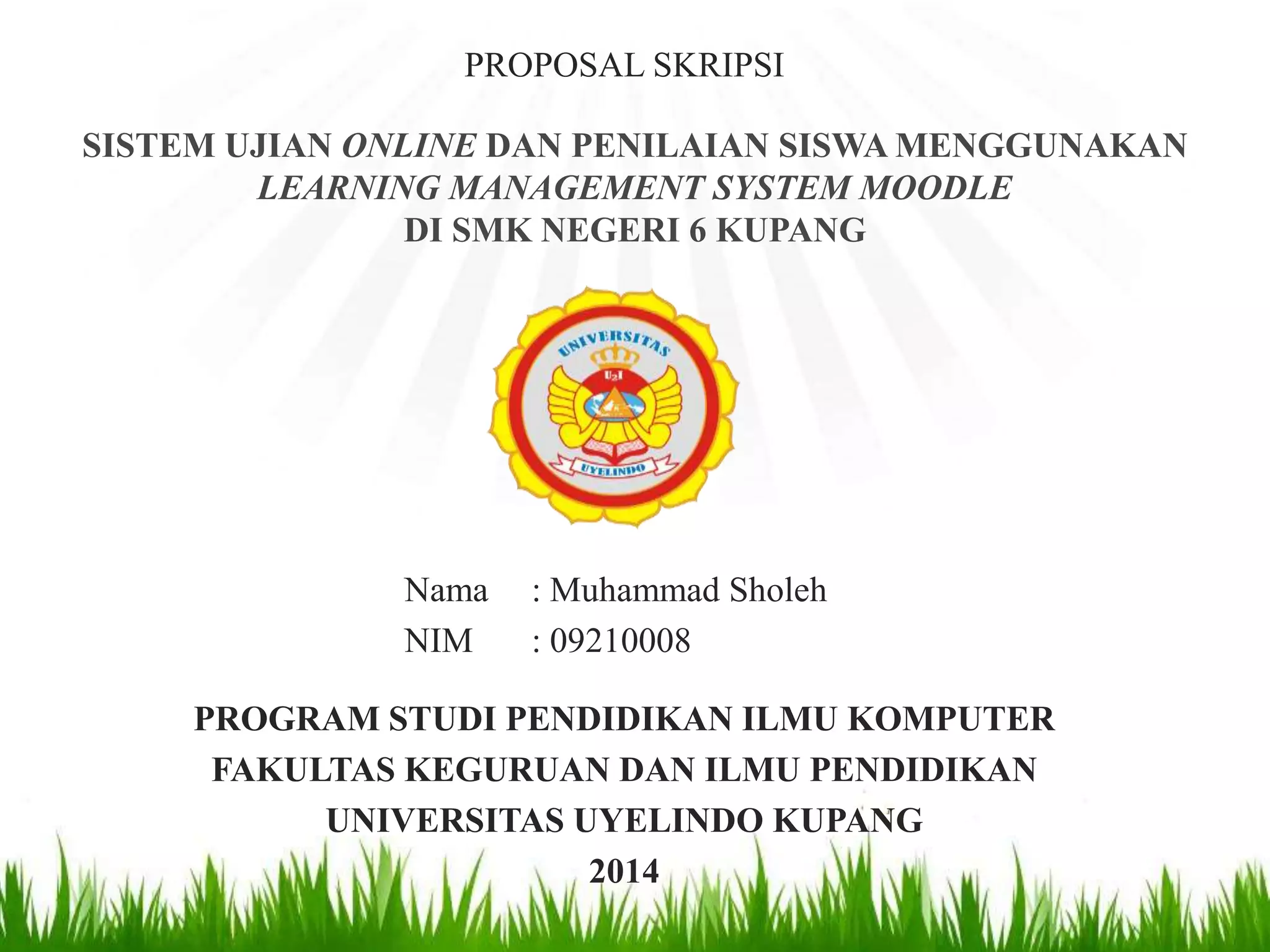 contoh Presentasi penelitian E-learning Moodle | PPTX