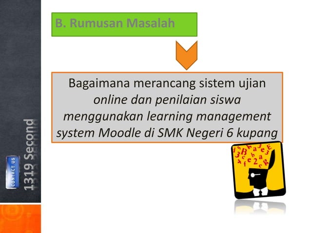 contoh Presentasi penelitian E-learning Moodle | PPTX