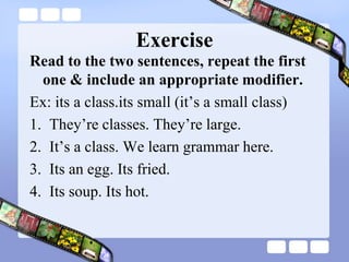 noun phrase modifier | PPTX