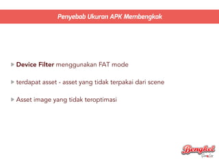 Bengkel Gamelan - Unity APK & Asset Size Optimization | PDF