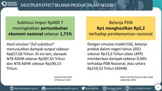 Presentasi P4DN 2022 - Kebijakan Program Peningkatan Penggunaan Produk Dalam Negeri KKP 28 ...