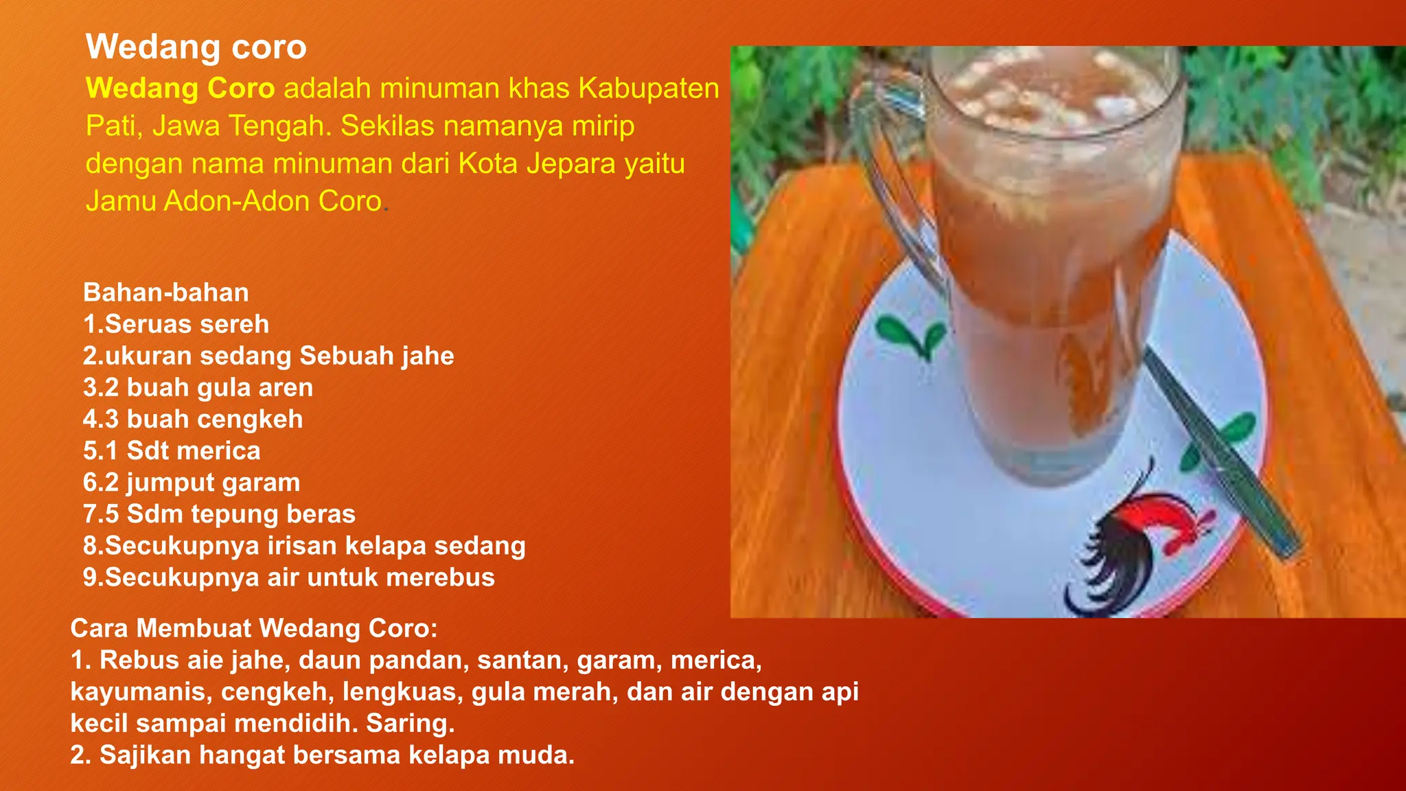 Makanan Tradisional dan Minuman Tradisional Jawa Tengah | PPTX