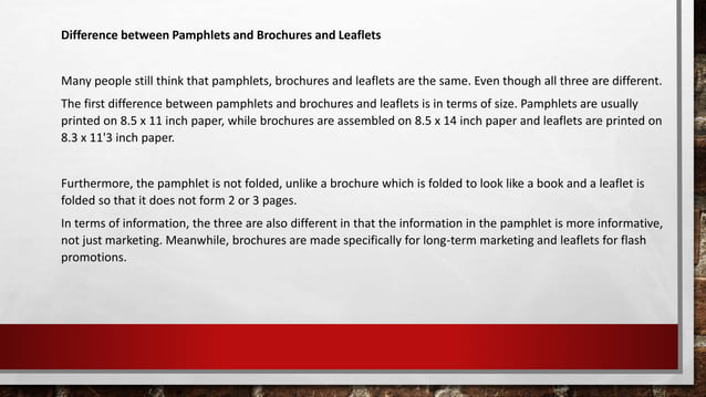 Presentasi PAMPLETS pengertian dan kegunaany | PPTX