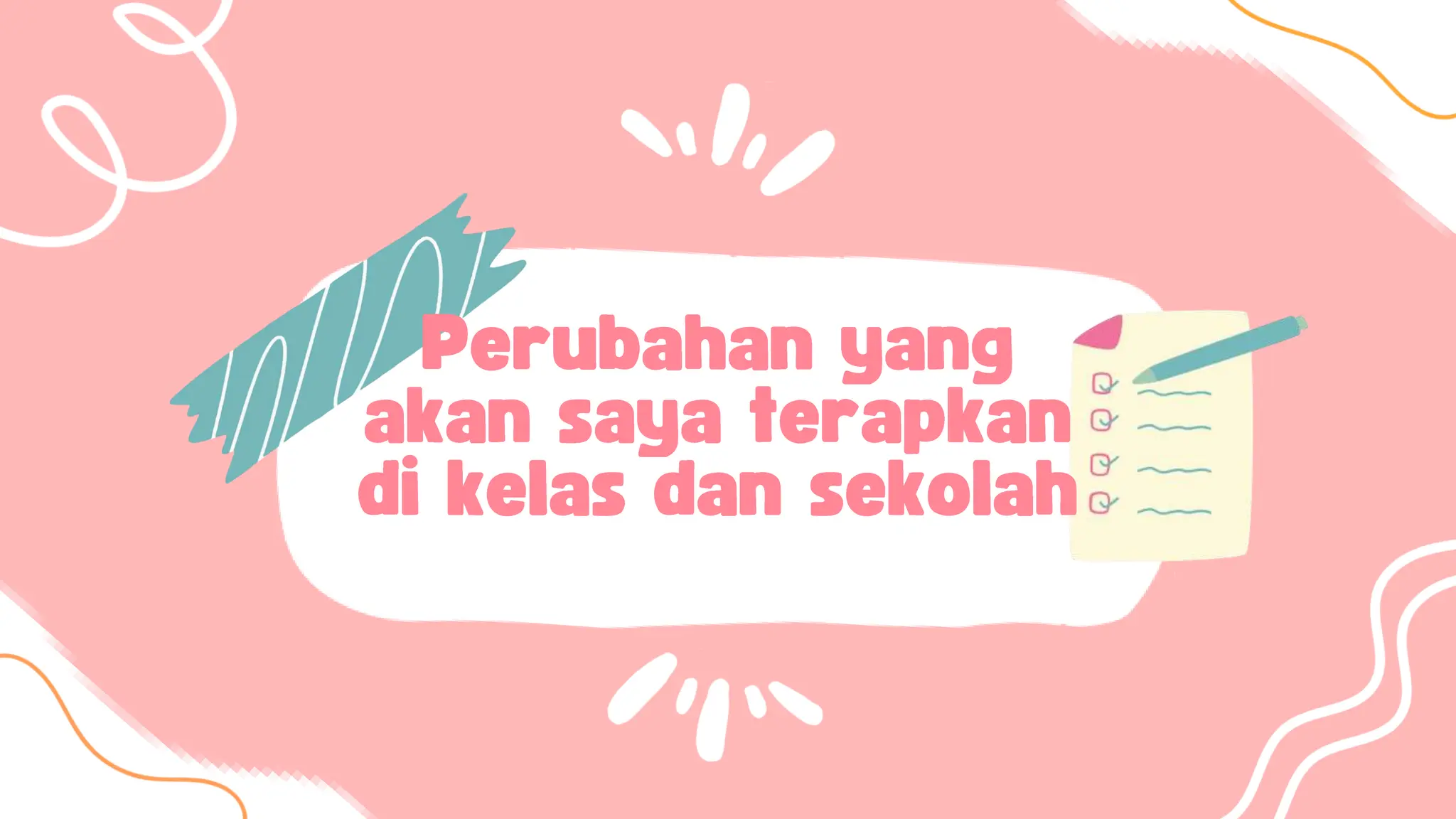 Presentasi Papan Tulis Coretan Papan Visi Gaya Hidup Merah Muda Kuning ...