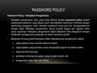 PASSWORD POLICY IN ENTERPRISE | PDF