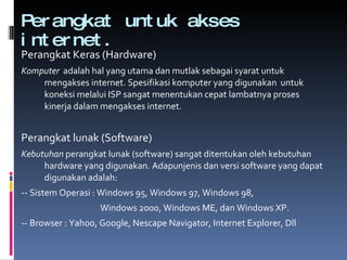 Perangkat Keras Akses Internet | PPT