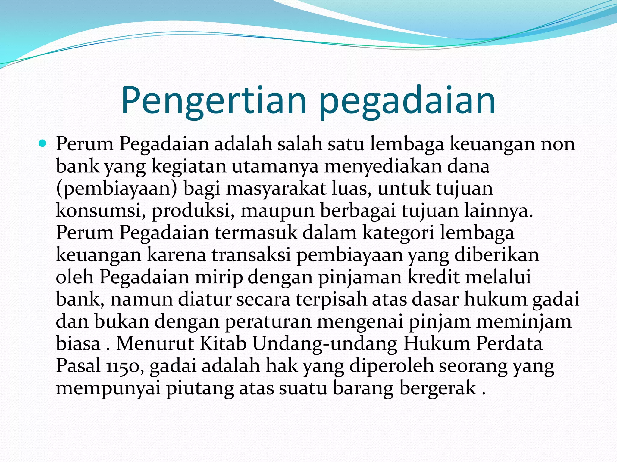 Presentasi pegadaian 1 | PPTX