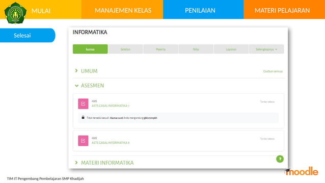 PRESENTASI PELATIHAN MOODLE ready SURABAYA | PPT