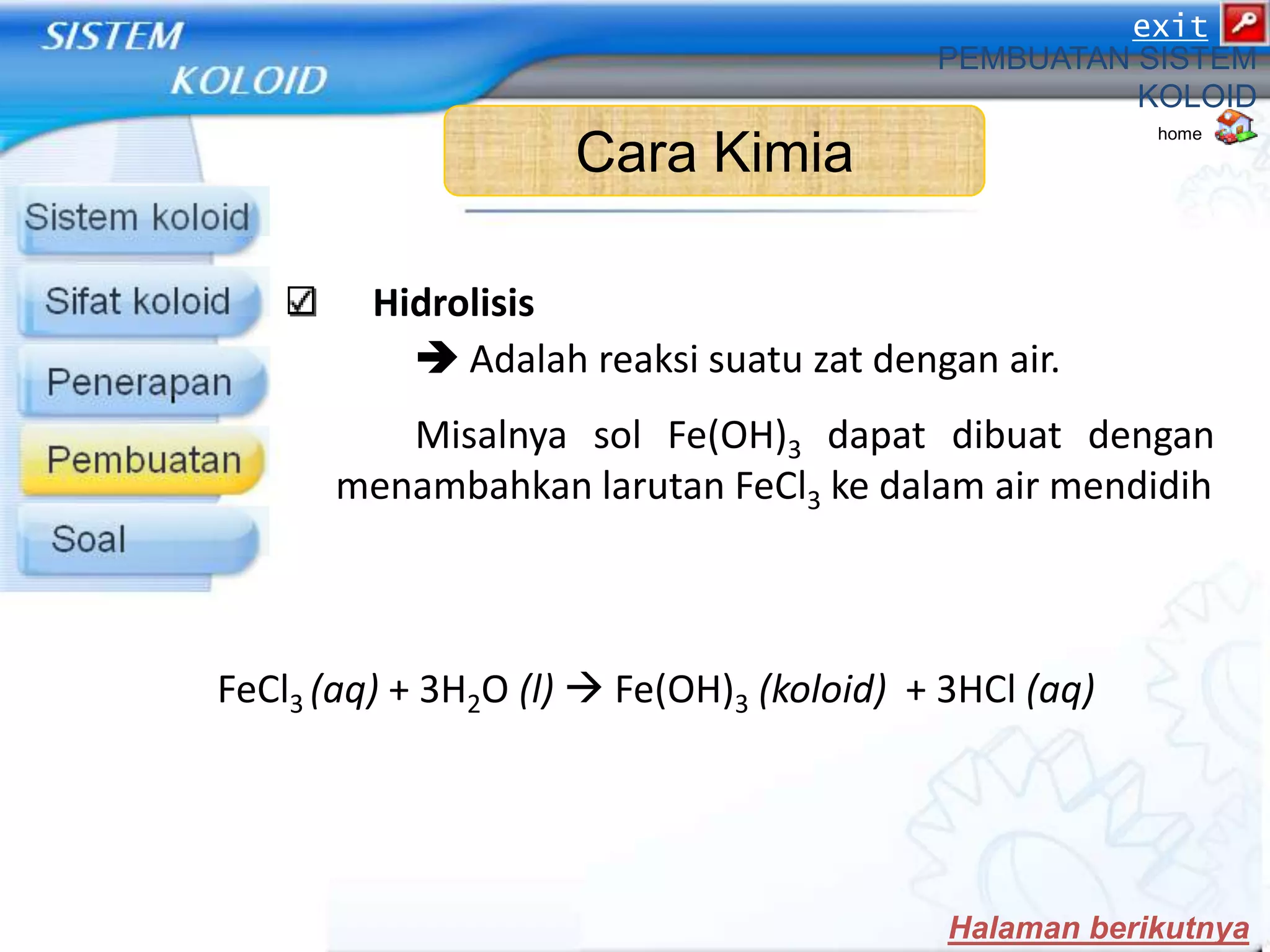 Pembuatan Koloid (Kimia Kelas XI) | PPTX
