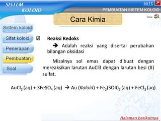 Pembuatan Koloid (Kimia Kelas XI) | PPTX