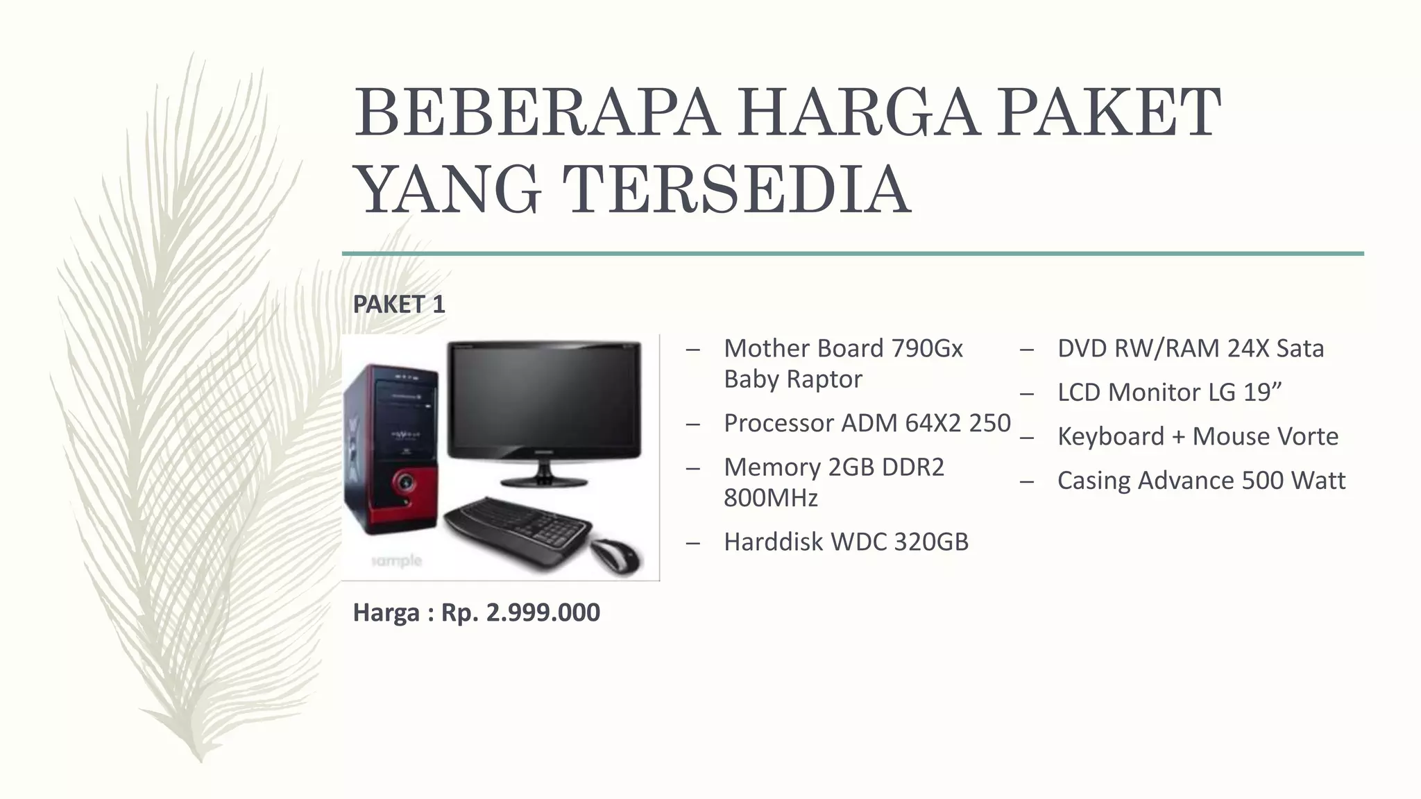Presentasi penawaran produk komputer | PPTX