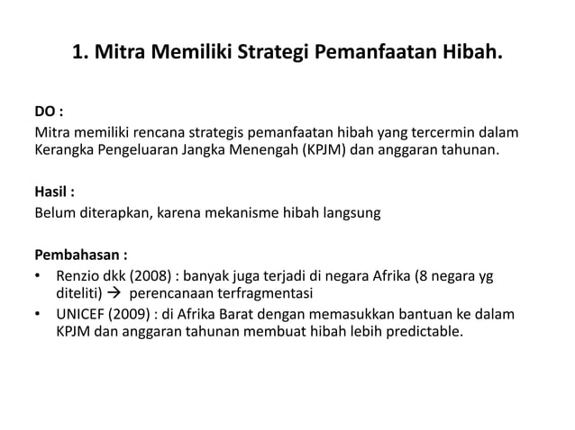 Evaluasi Implementasi Proyek GAVI HSS Dengan Perspektif Paris Declaration | PPT