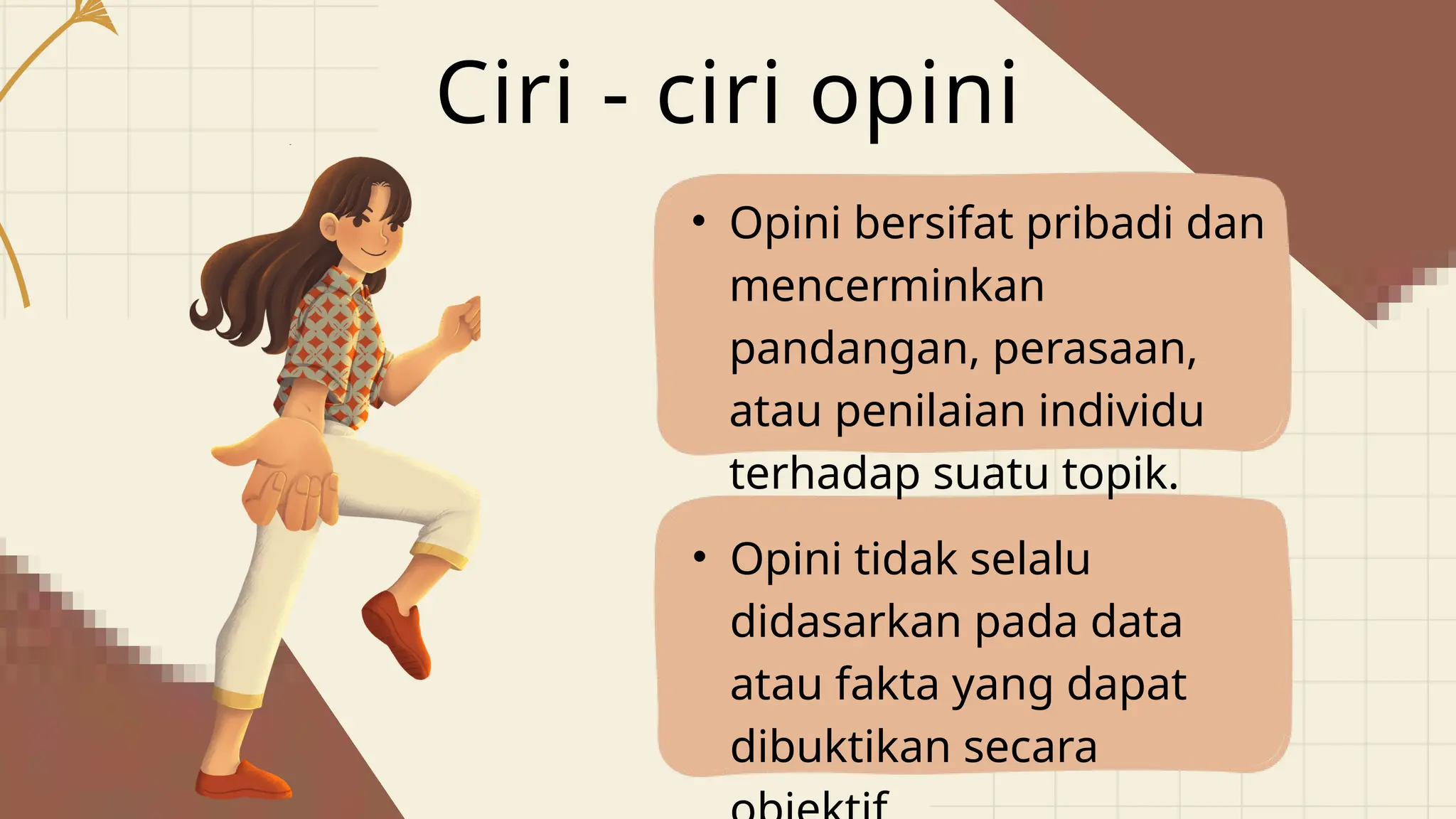 Presentasi Pendidikan Fakta dan Opini Berwarna Batik Illustrasi.pptx