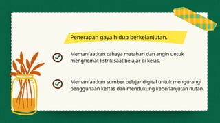 Presentasi Pendidikan P5 Gaya Hidup Berkelanjutan Berwarna Ilustratif ...