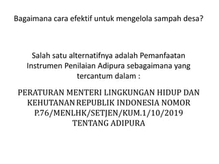 Presentasi Penerapan Adipura di Tingkat Desa.pptx