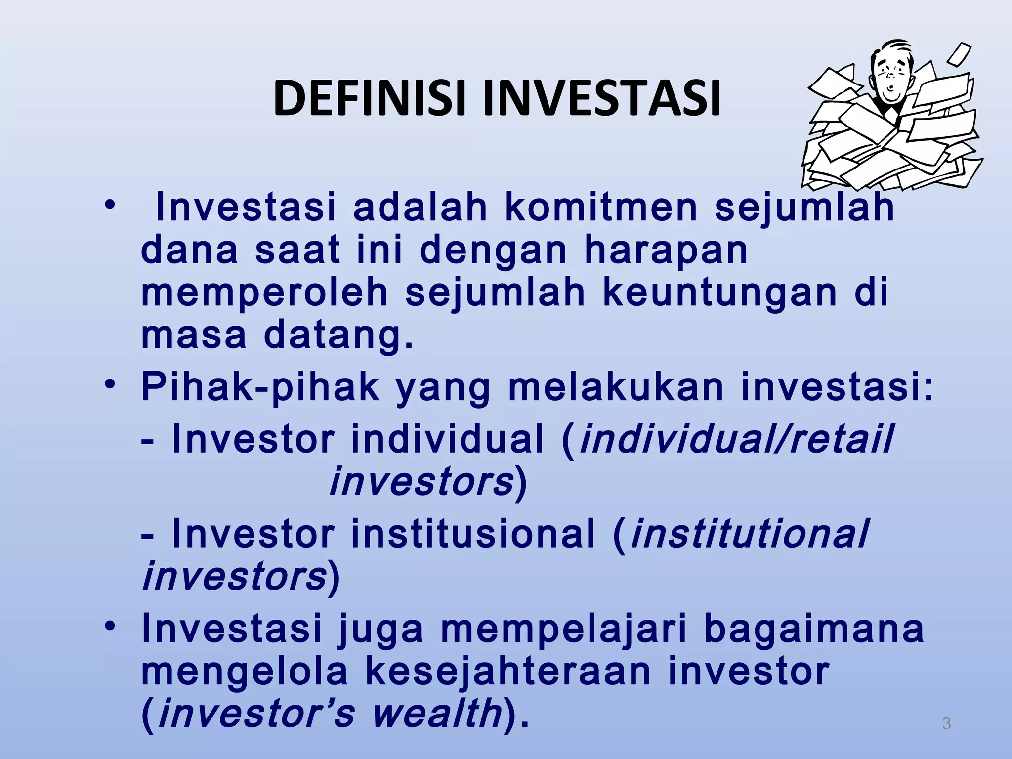 Pemahaman Investasi | PPT