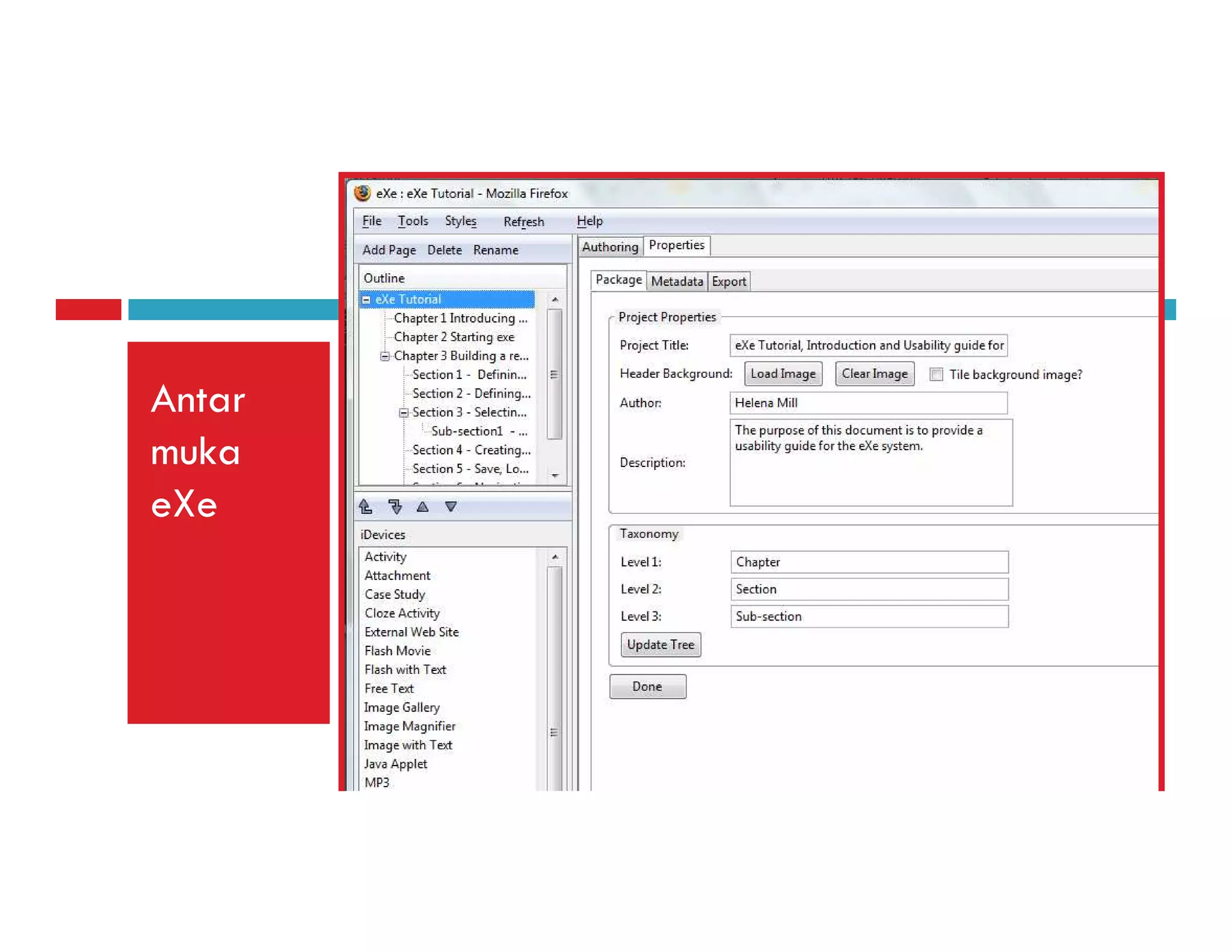 Presentasi penulisan bahan ajar berbasis web menggunakan exelearning | PDF