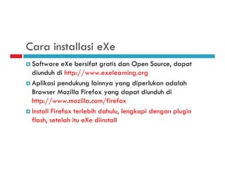 Presentasi penulisan bahan ajar berbasis web menggunakan exelearning | PDF