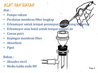 Presentasi perc 25 metode membran filter | PPT
