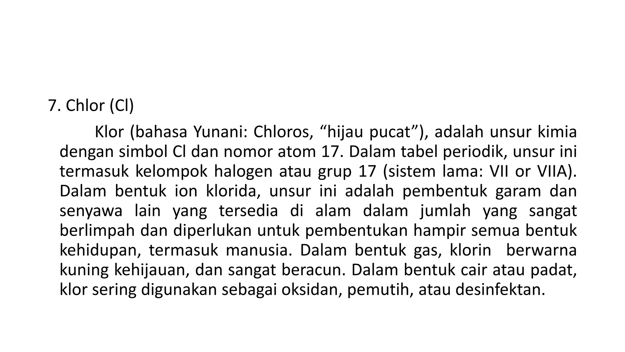 Presentase Unsur-unsur periode 3 kelas 12 sma | PPTX