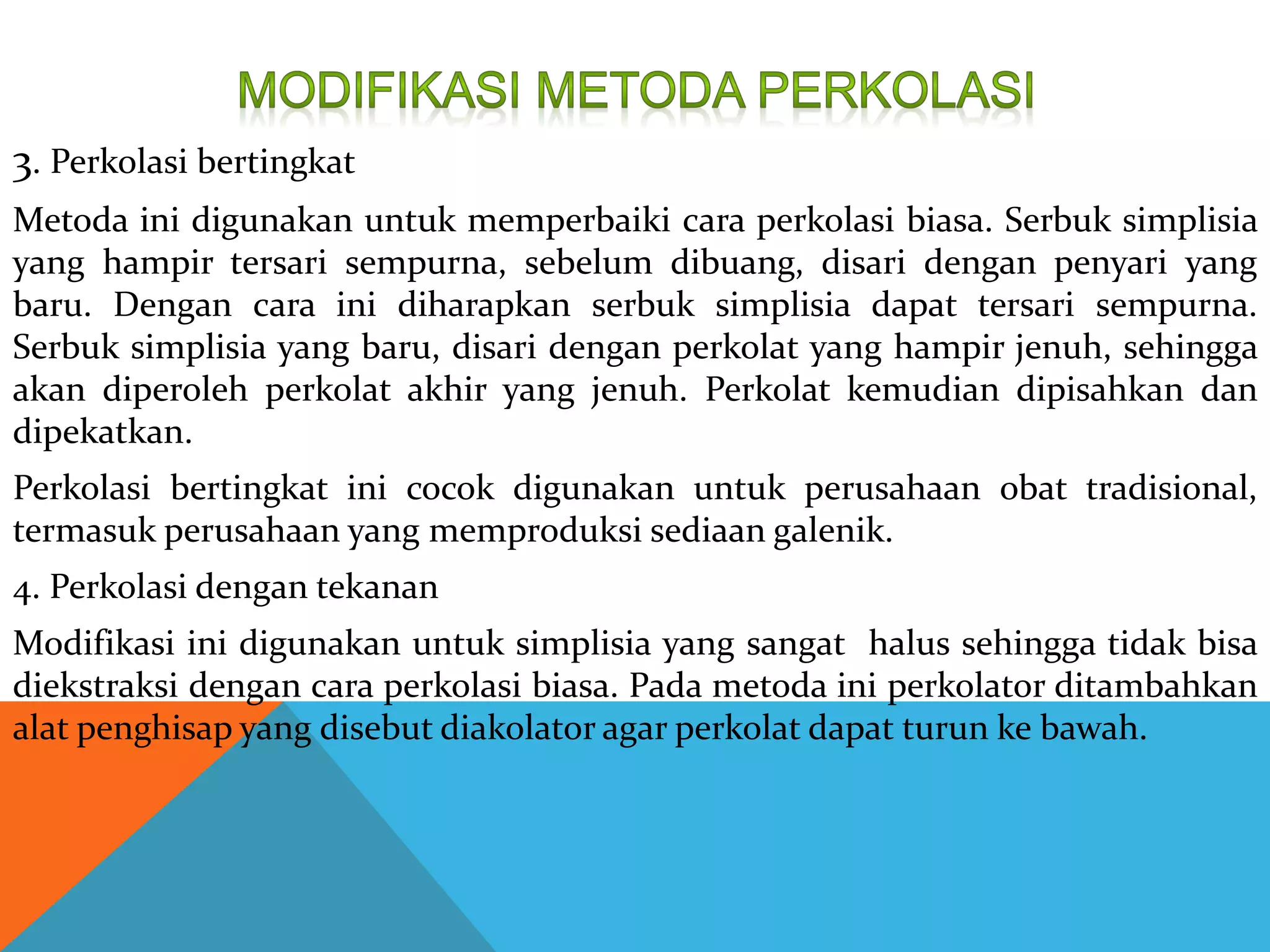 Presentasi perkolasi | PPT