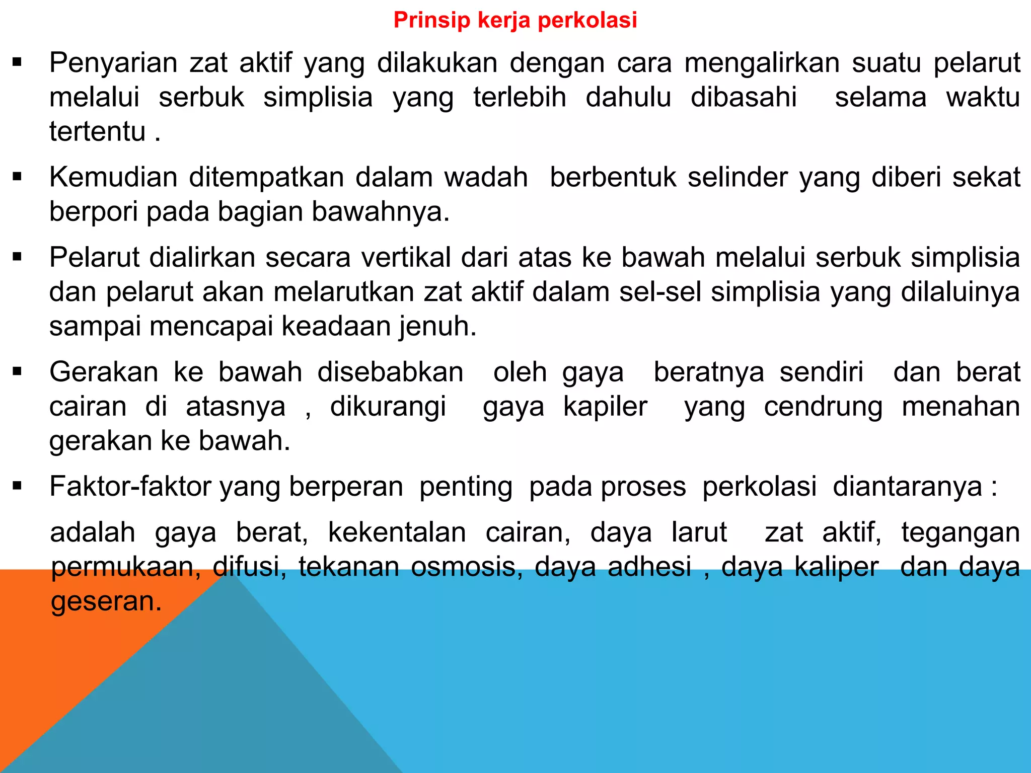 Presentasi perkolasi | PPT