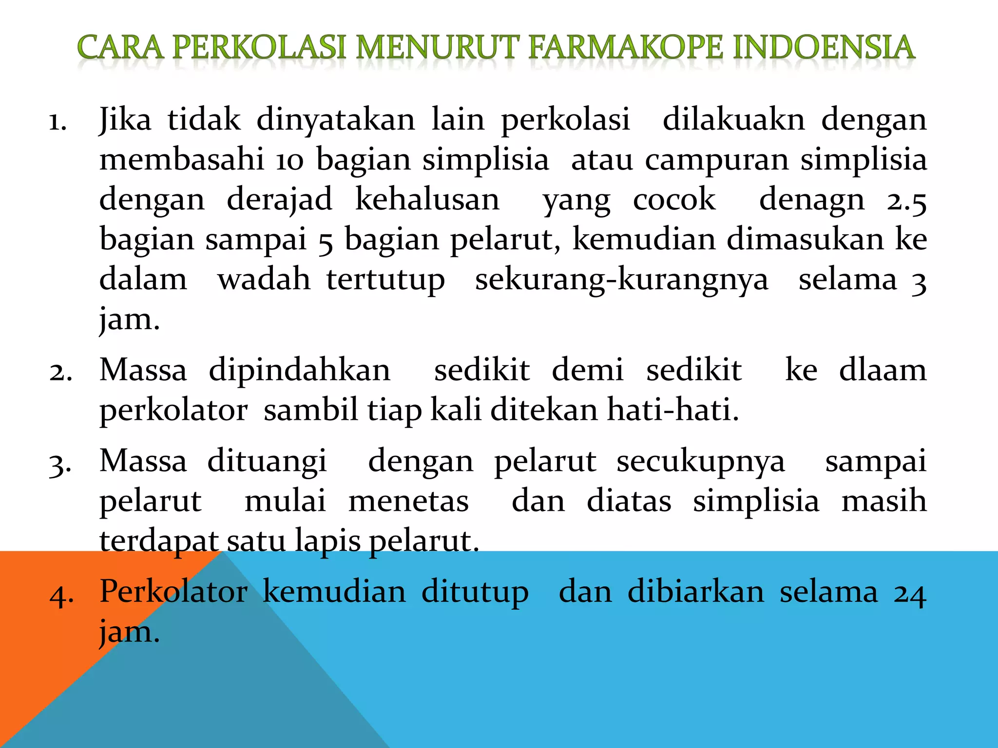 Presentasi perkolasi | PPT