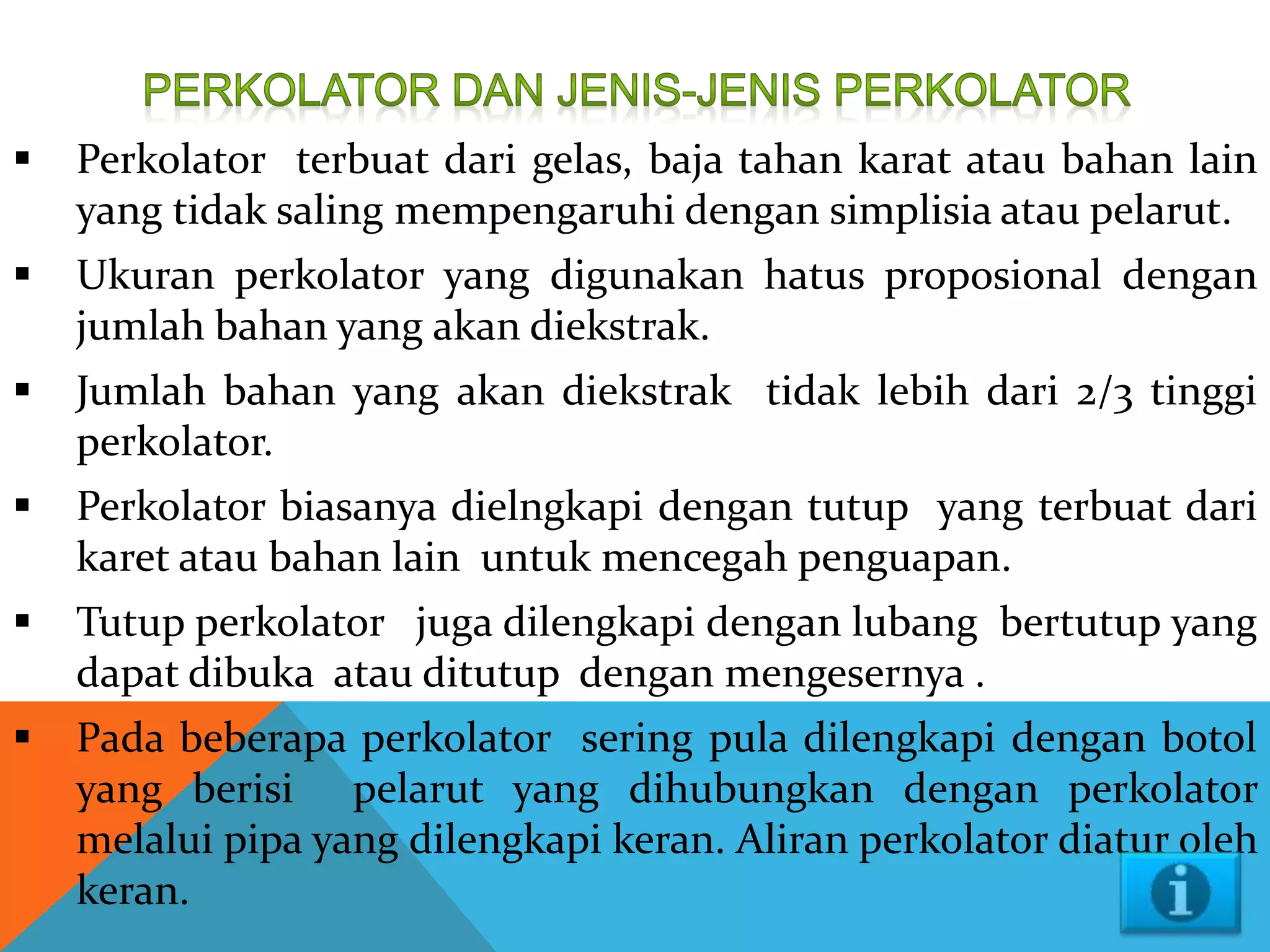 Presentasi perkolasi | PPT