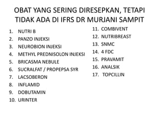 Presentasi persentase penggunaan obat & abhp | PPTX
