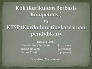 KBK dan KTSP | PPTX