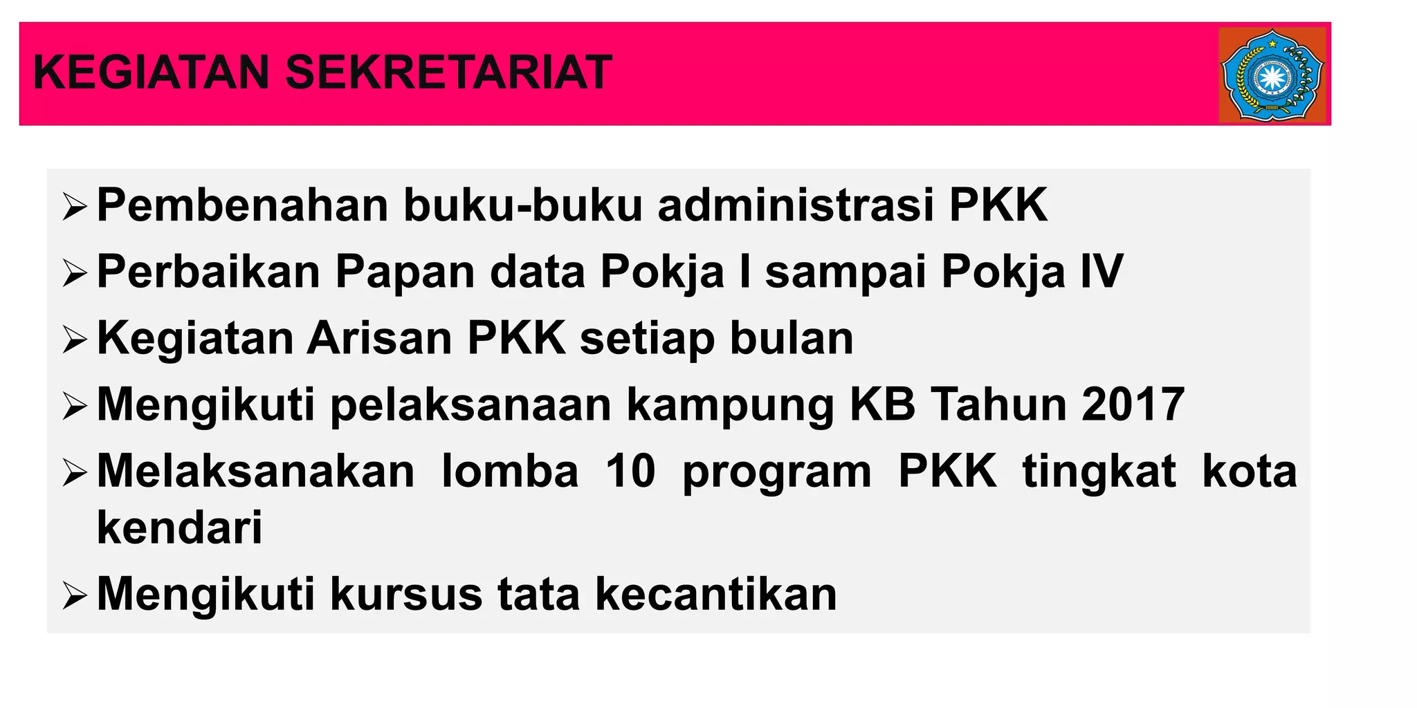 Presentasi Kegiatan PKK | PPTX