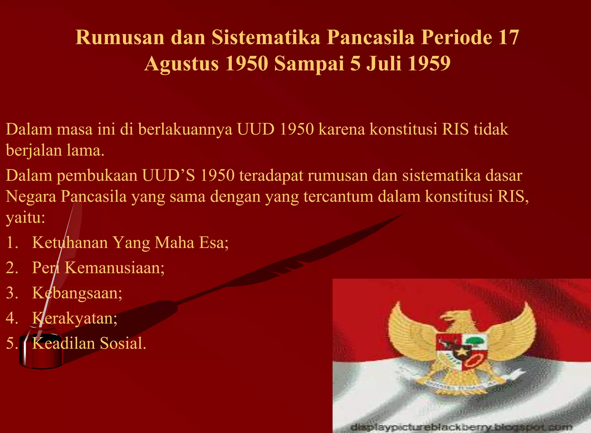Rumusan Dan Sistematika Pancasila Dalam Sejarah Perkembangannya | PPTX