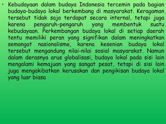 Generasi Muda dan Kebudayaan | PPT