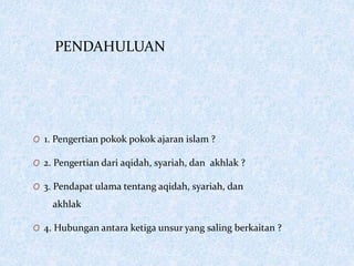 Pokok-Pokok Ajaran Islam PAI | PPTX