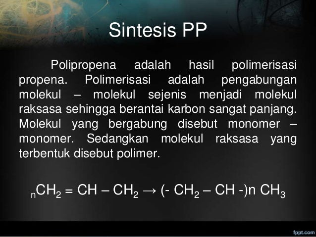 Presentasi poli propilena (pp)