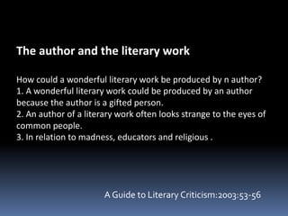 psychology of literature | PPTX