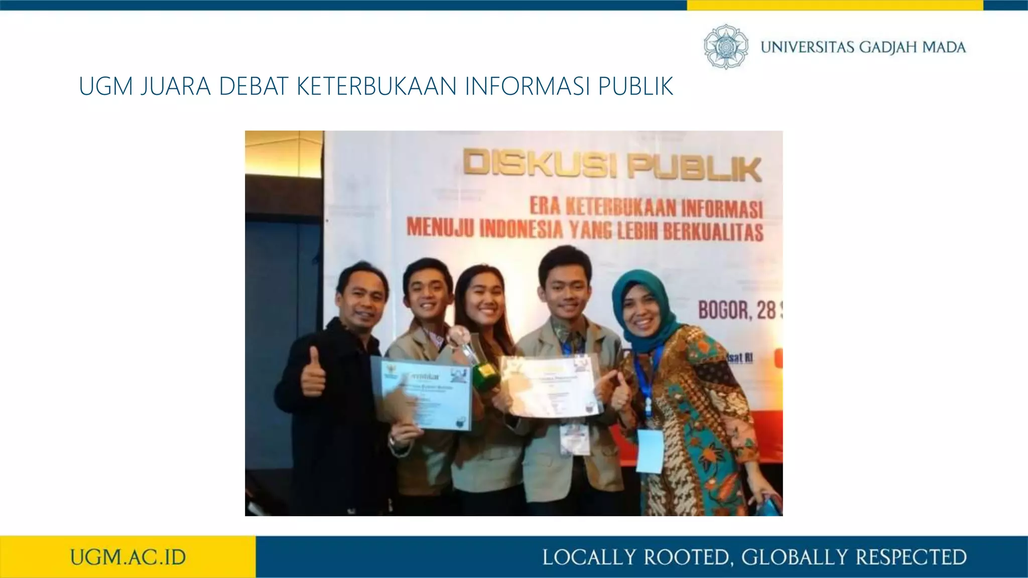 Presentasi prestasi mahasiswa ugm 2013 2017 | PPTX