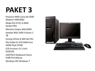 Presentasi produk komputer | PPTX