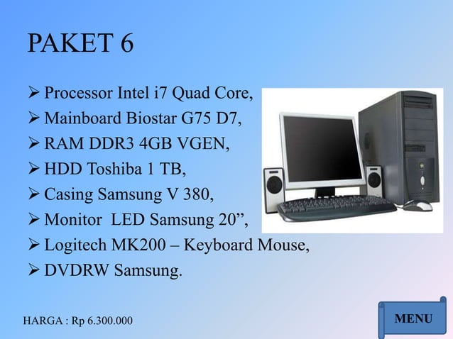 PRESENTASI PRODUK KOMPUTER | PPTX