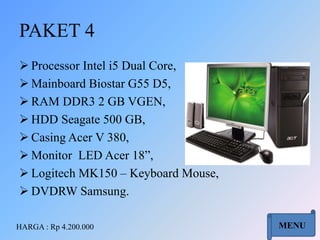 PRESENTASI PRODUK KOMPUTER | PPTX