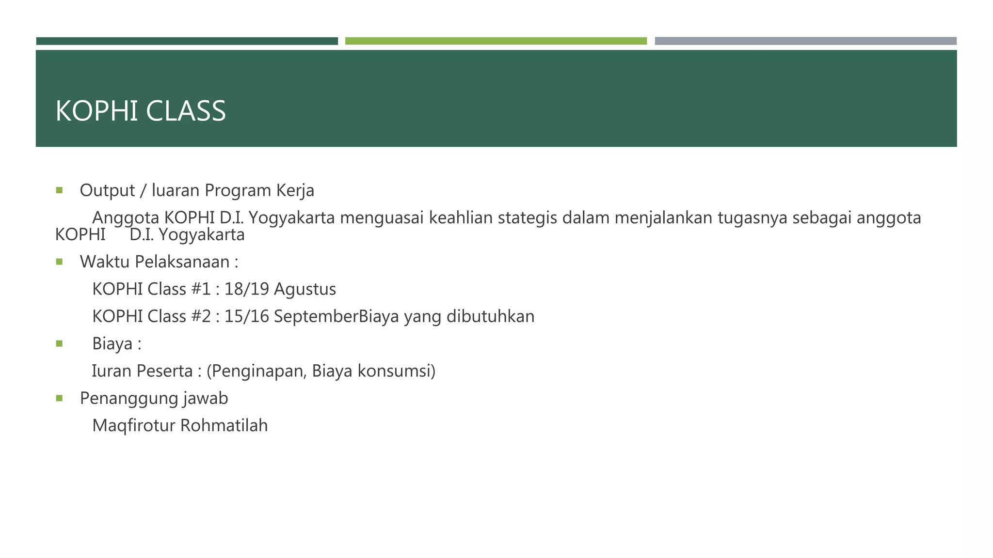 Presentasi program kerja divisi psdm kophi diy 2017 2018 | PPTX